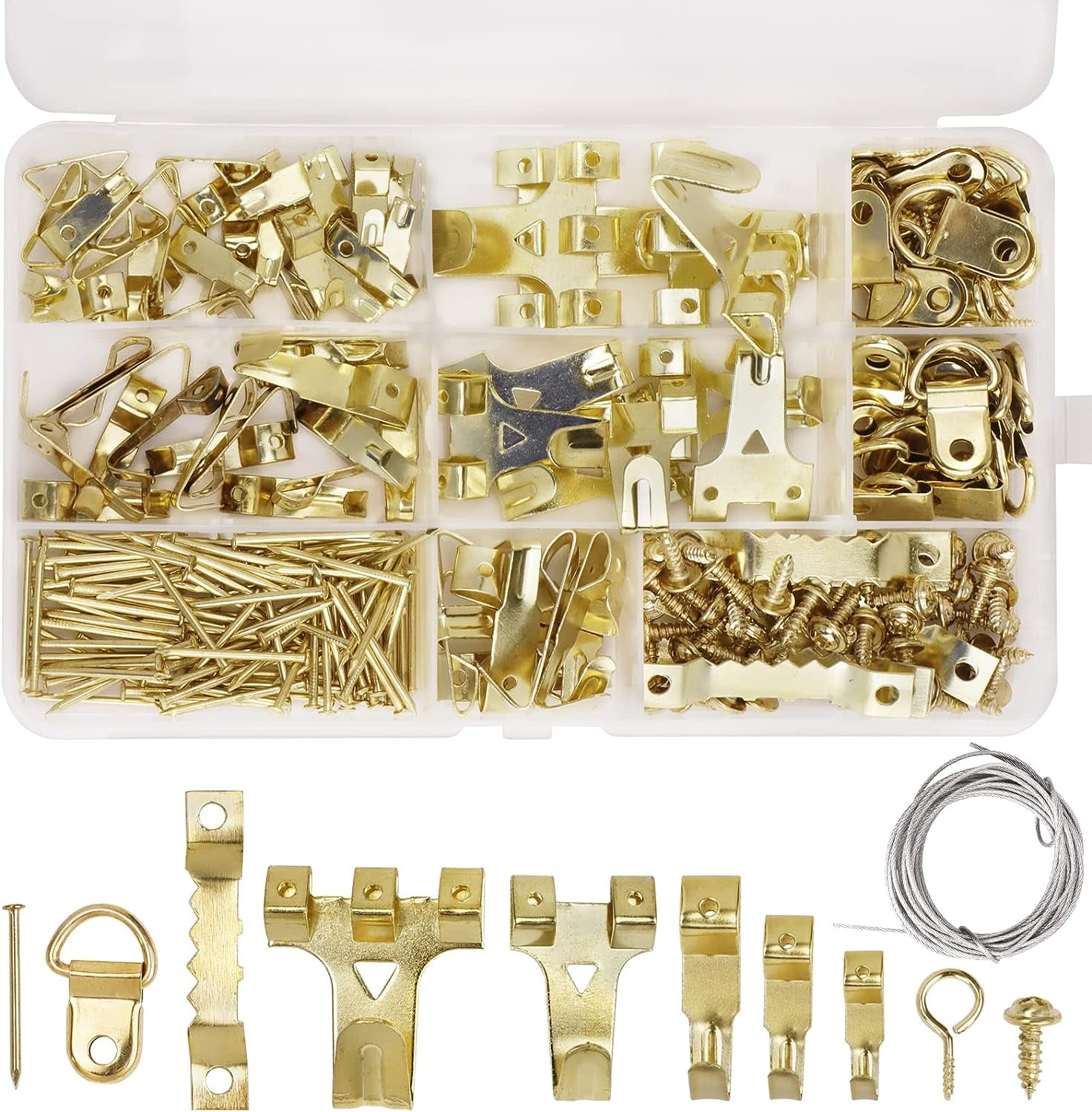 Picture Hanging Kit, Assorted Picture Hangers, 250 PCS Heavy Duty Frame ...