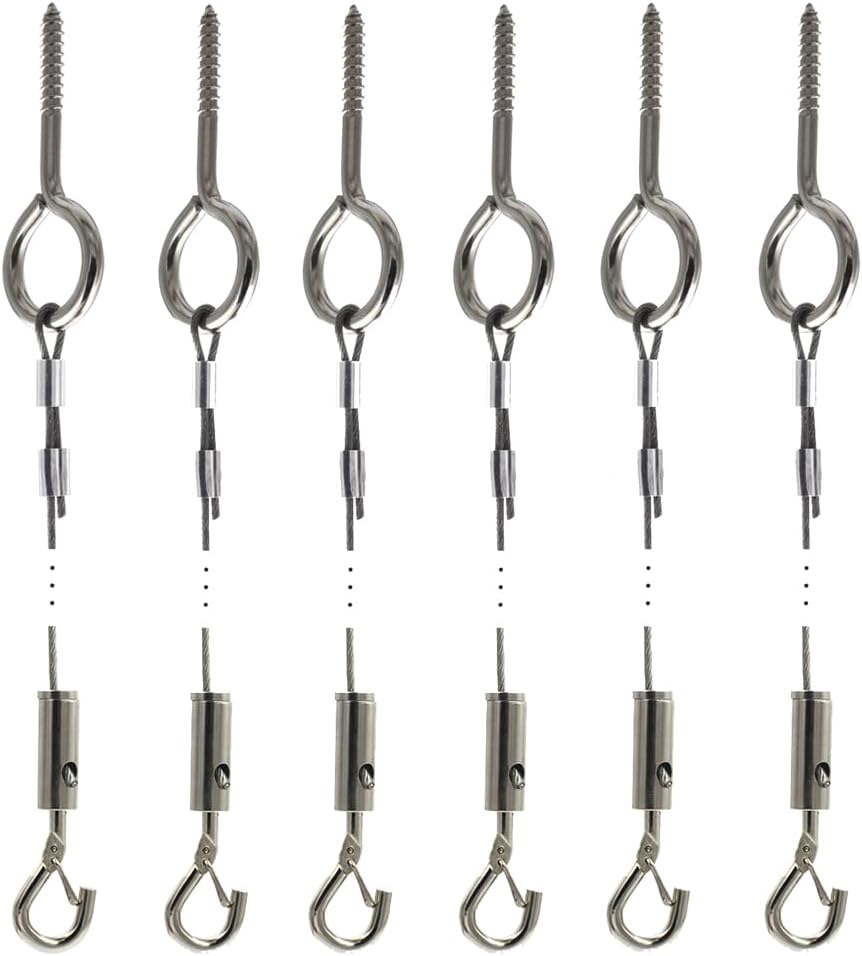 Picture Hanging Wire System, Could DIY 6 Pairs Screw in Hanger Hooks ...