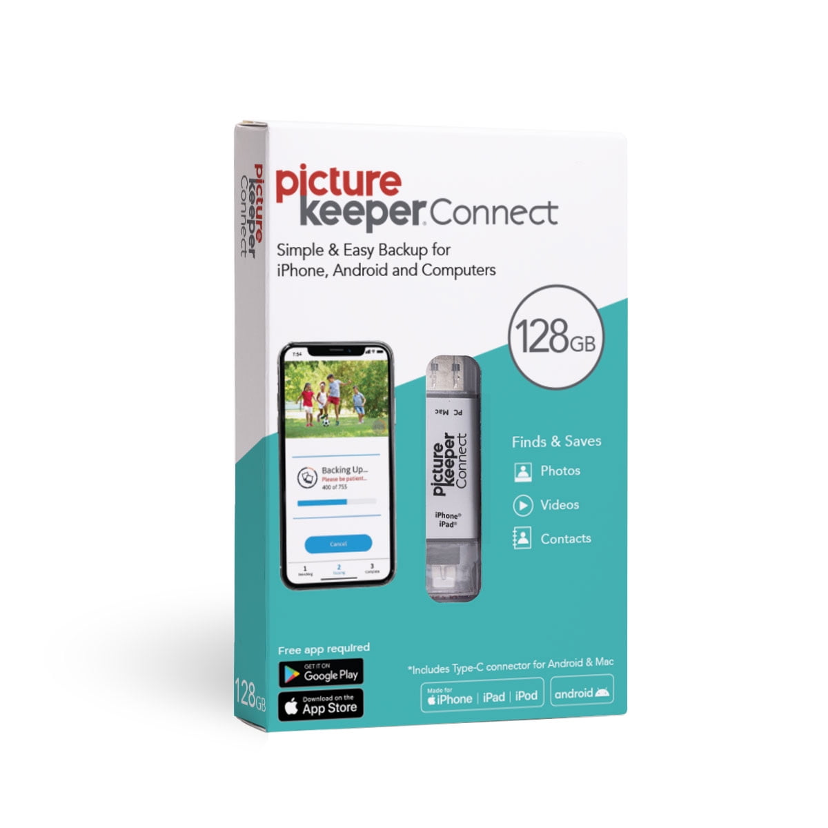 Picture Keeper 128GB USB: Mobile & Computer Storage Device for iPhone ...