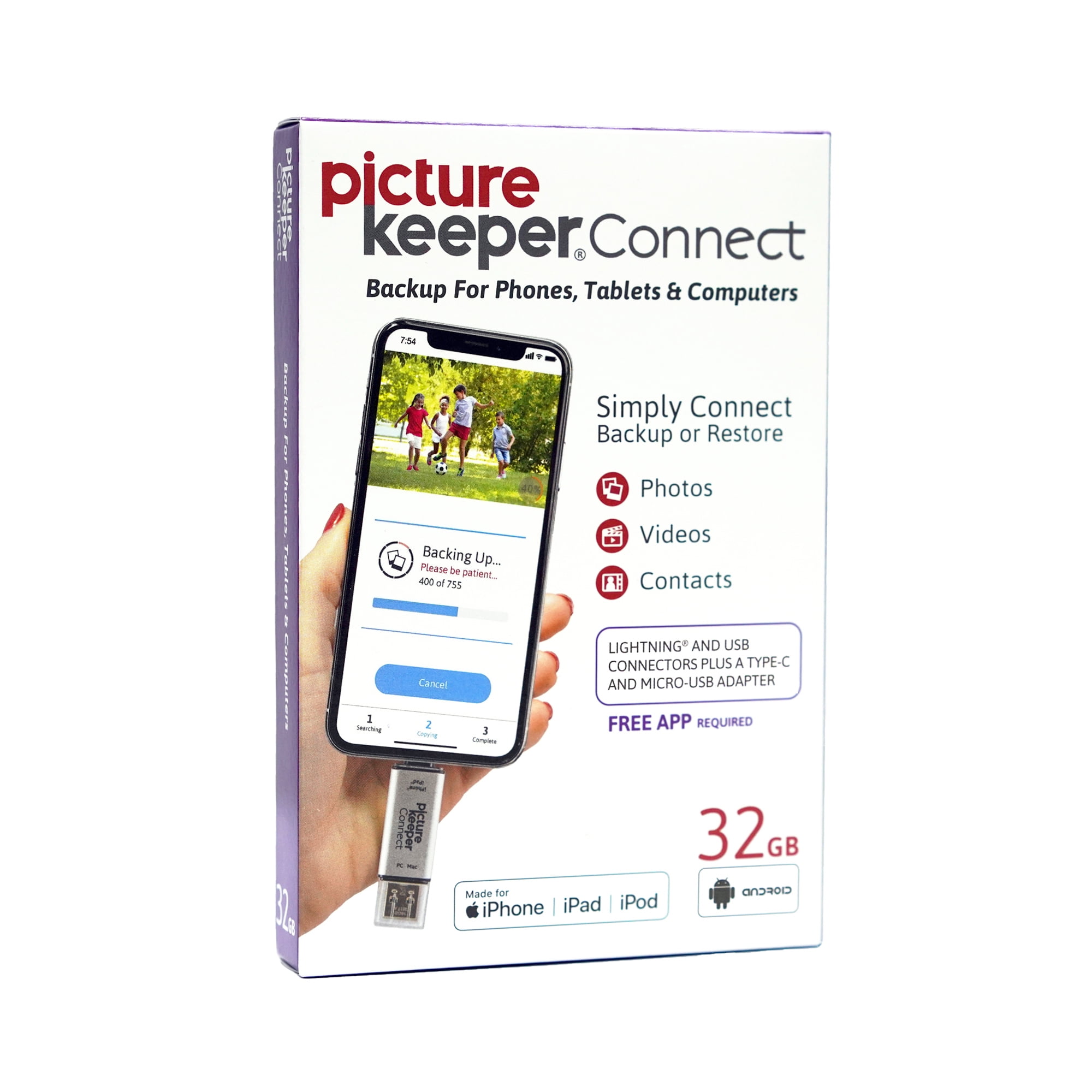 Picture Keeper Connect 32GB Portable Flash USB Backup and Storage ...