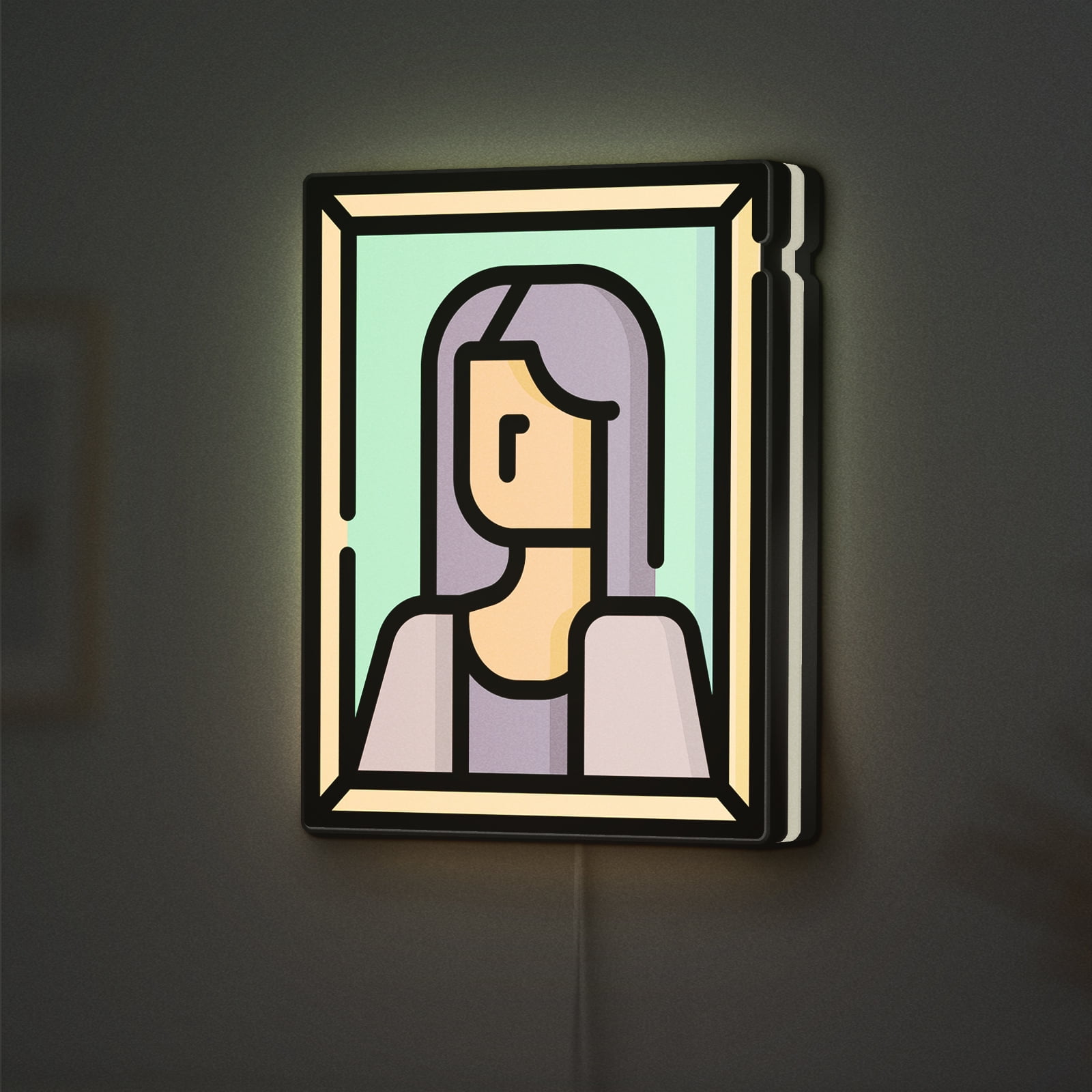 Picture LED Lightbox - Art Museum Mona Lisa Frame Decor, Custom Led ...