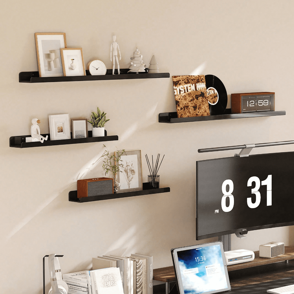 Picture Ledge Shelf, 36 Inches Long Nursery Floating Book Shelves For ...