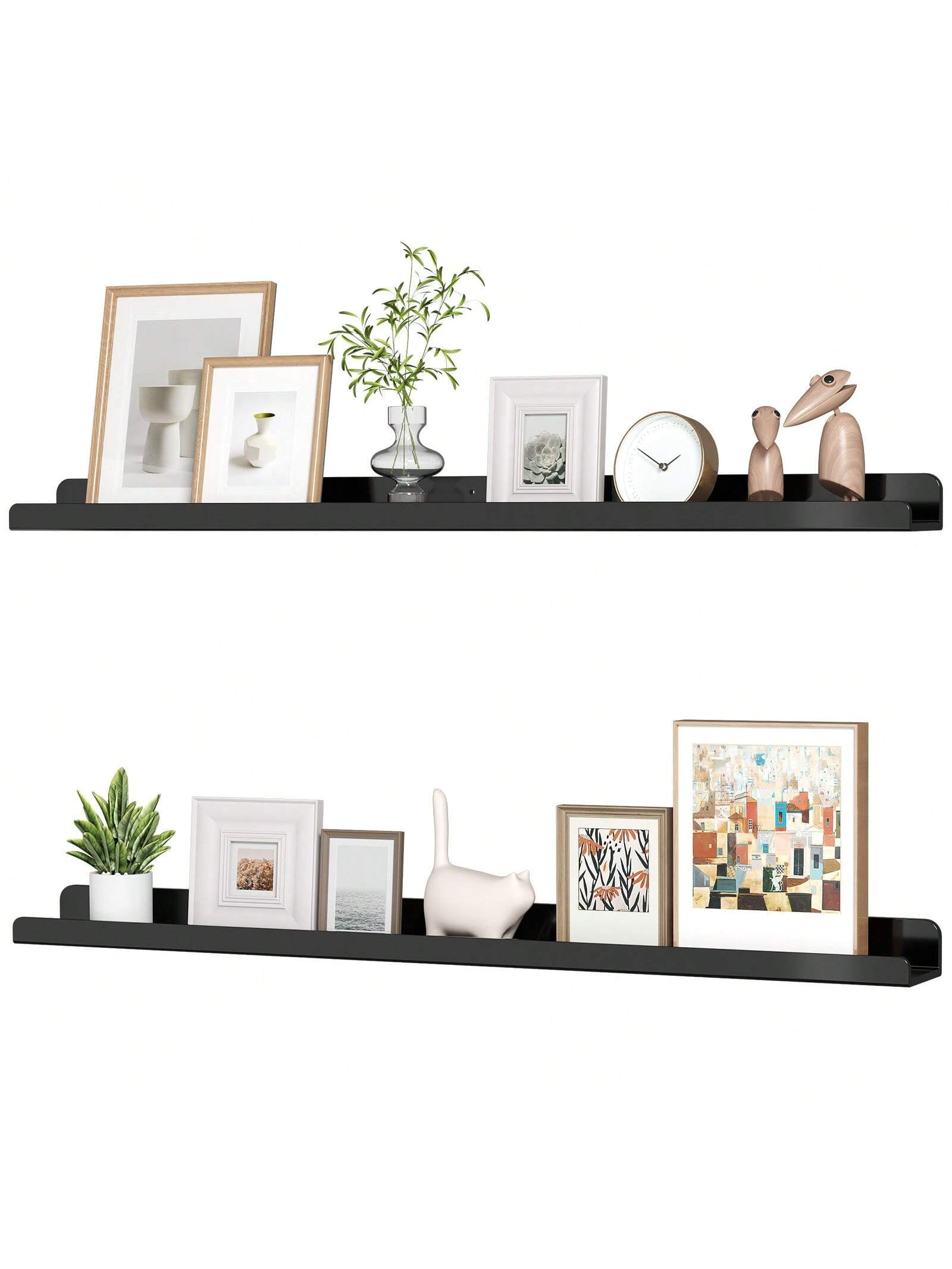 Picture Ledge Shelf, 36 Inches Long Nursery Floating Book Shelves For ...