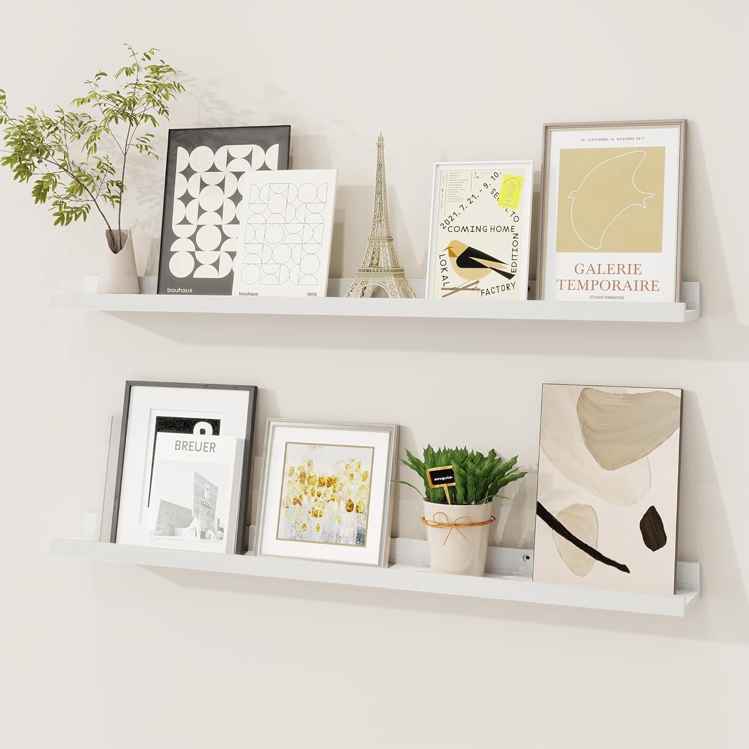 Picture Ledge Shelf 48 Inch Floating Shelves Set of 2 Large Nursery ...