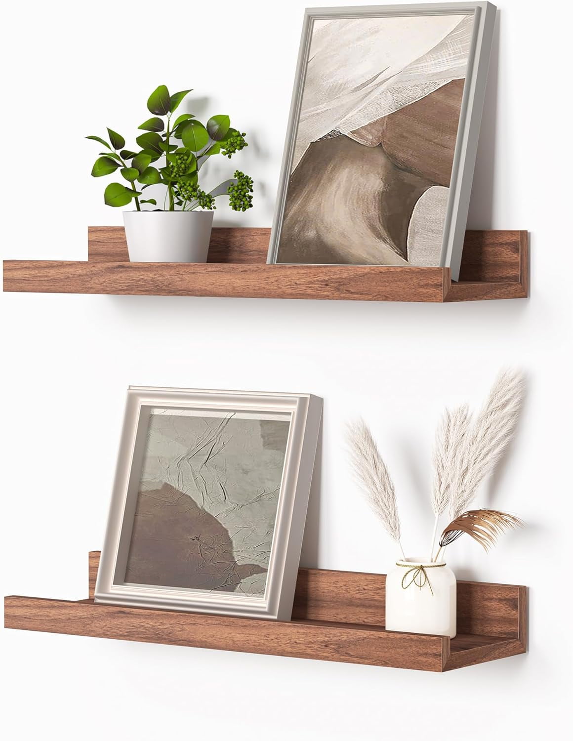 Picture Ledge Shelf, Floating Shelves Set of 2, 16 Inches Picture Shelf ...