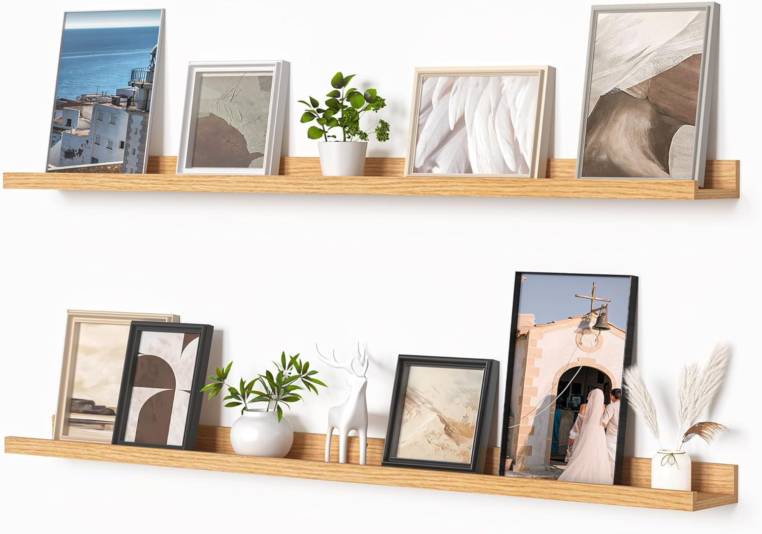 Picture Ledge Shelf, Floating Shelves Set of 2, 48 Inches Picture Shelf ...