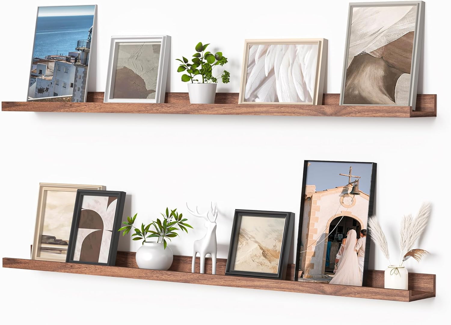 Picture Ledge Shelf, Floating Shelves Set of 2, 48 Inches Picture Shelf ...