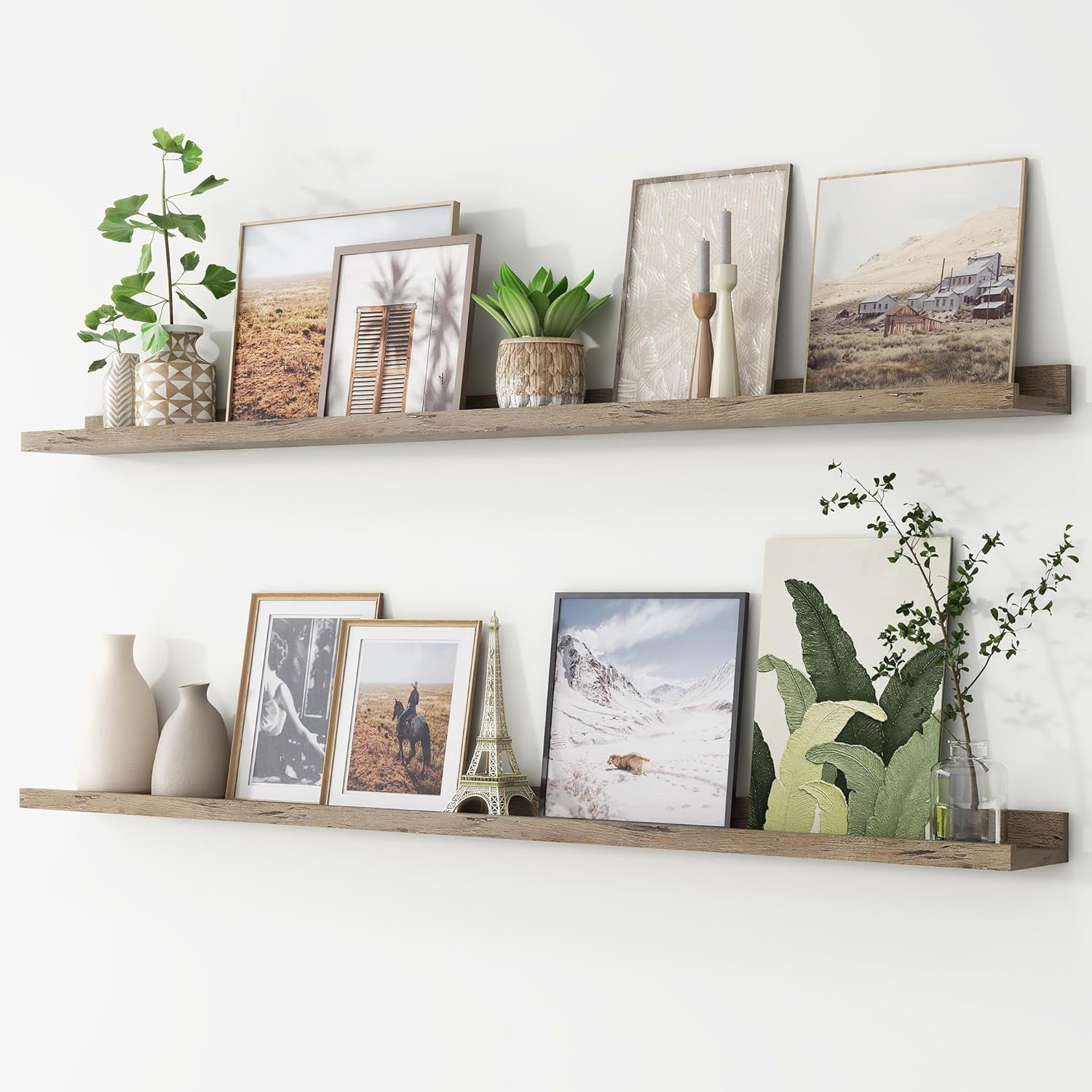 Picture Ledge Shelf, Floating Shelves Set of 2, 56 Inches Long Large ...