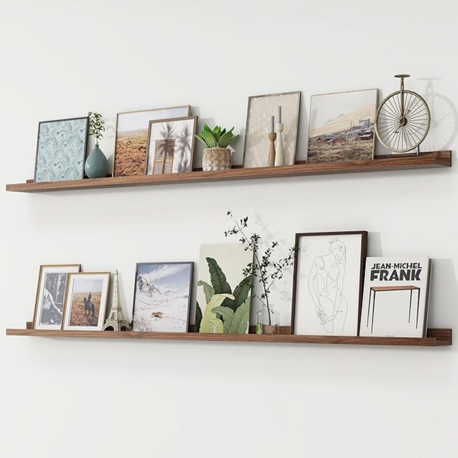 Picture Ledge Shelf, Floating Shelves Set of 2, 72 Inches Long Large ...