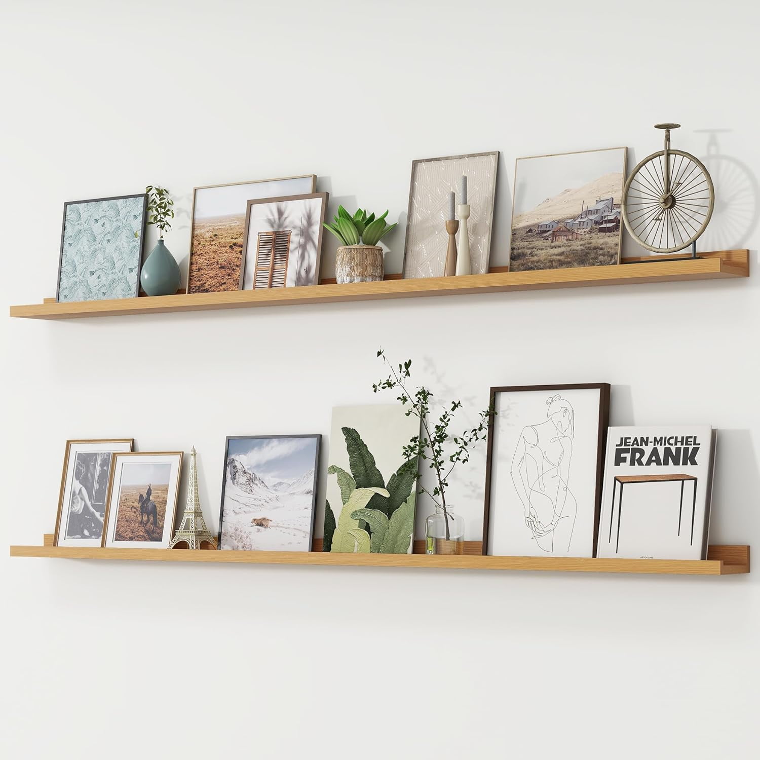 Picture Ledge Shelf, Floating Shelves Set of 2, 72 Inches Long Large ...