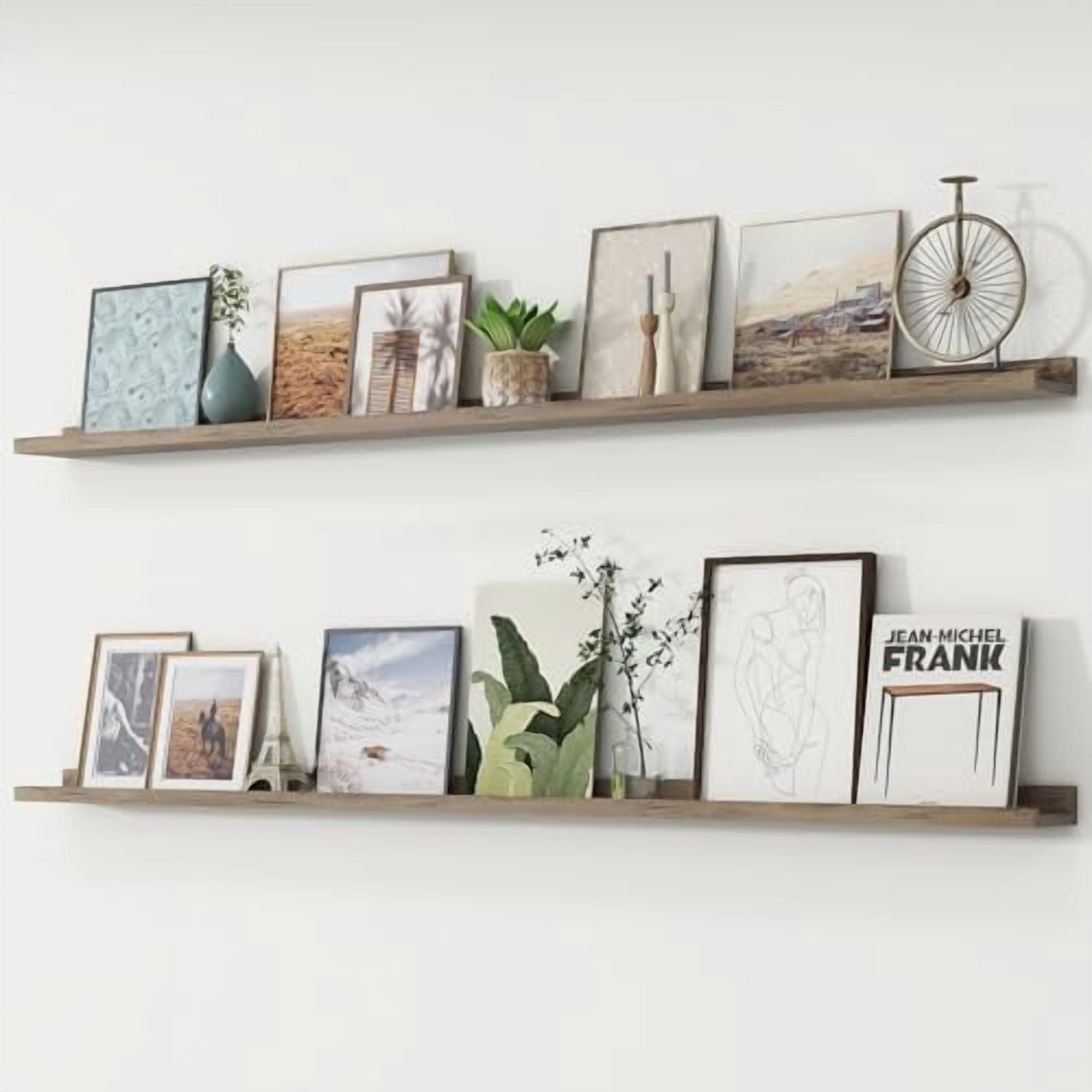 Picture Ledge Shelf, Floating Shelves Set of 2, 72 Inches Long Large ...
