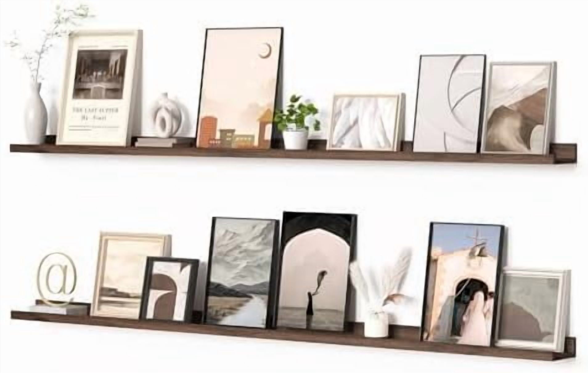 Picture Ledge Shelf, Floating Shelves Set of 2, 72 Inches Long Large ...