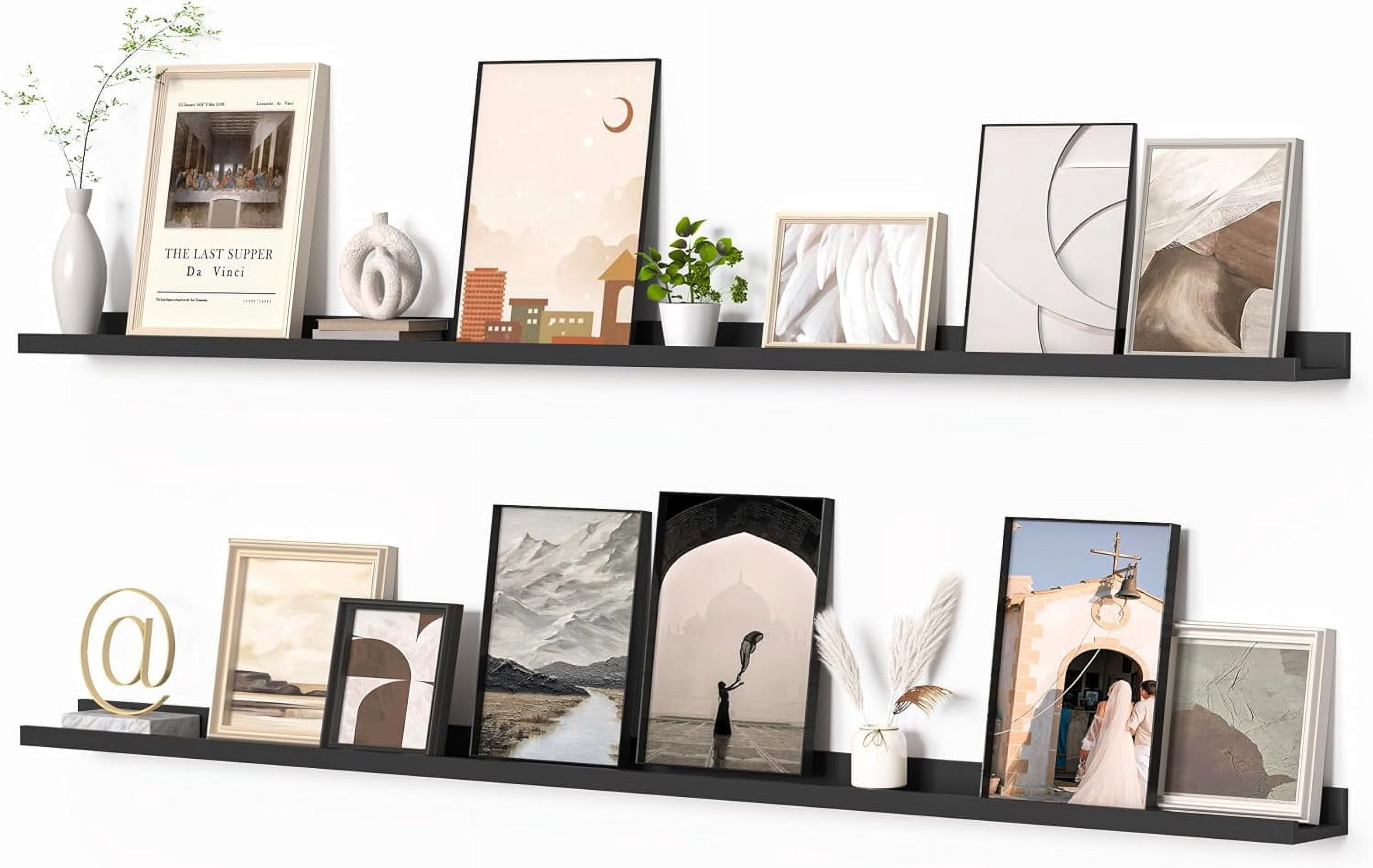 Picture Ledge Shelf, Floating Shelves Set of 2, 72 Inches Long Large ...