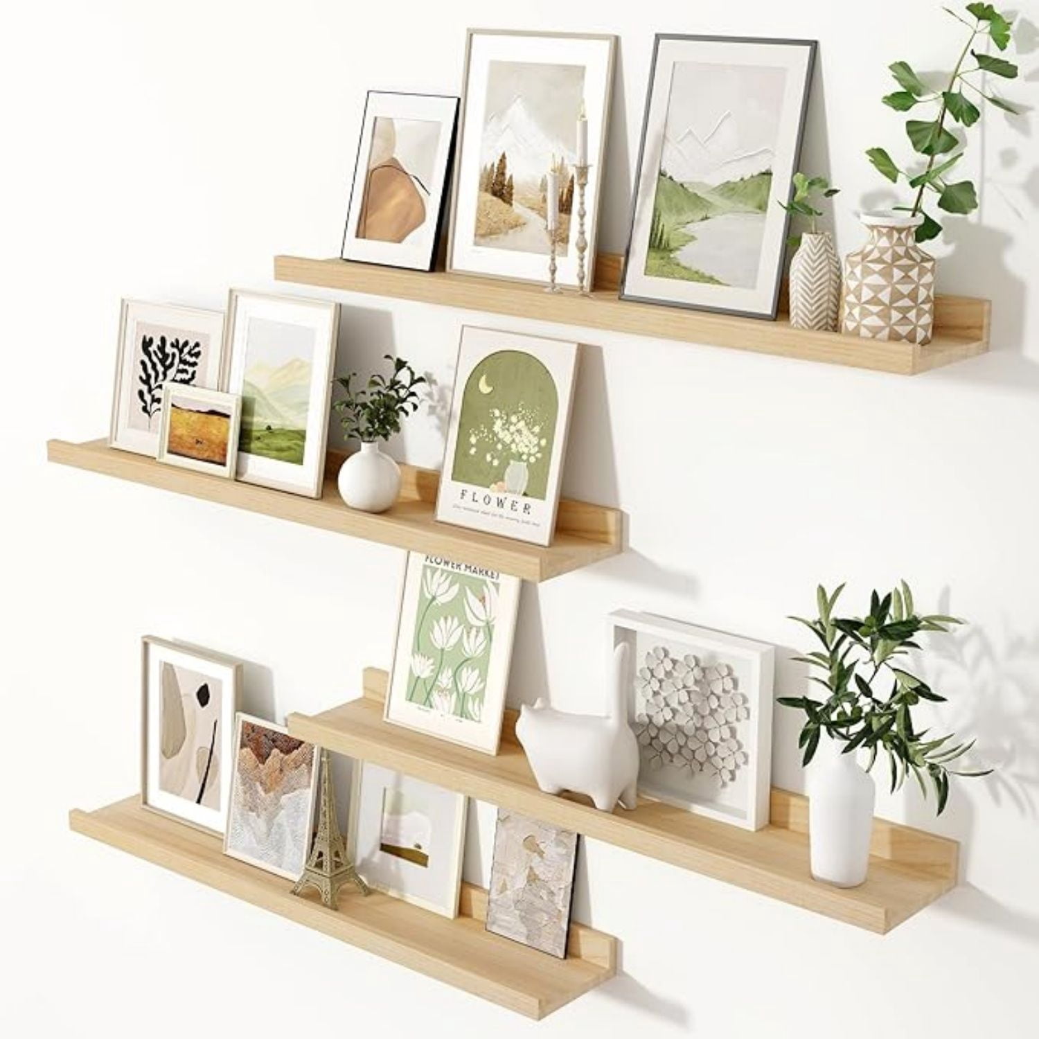 Picture Ledge Shelf, Floating Shelves Set of 4, 36 Inches Nursery Book ...