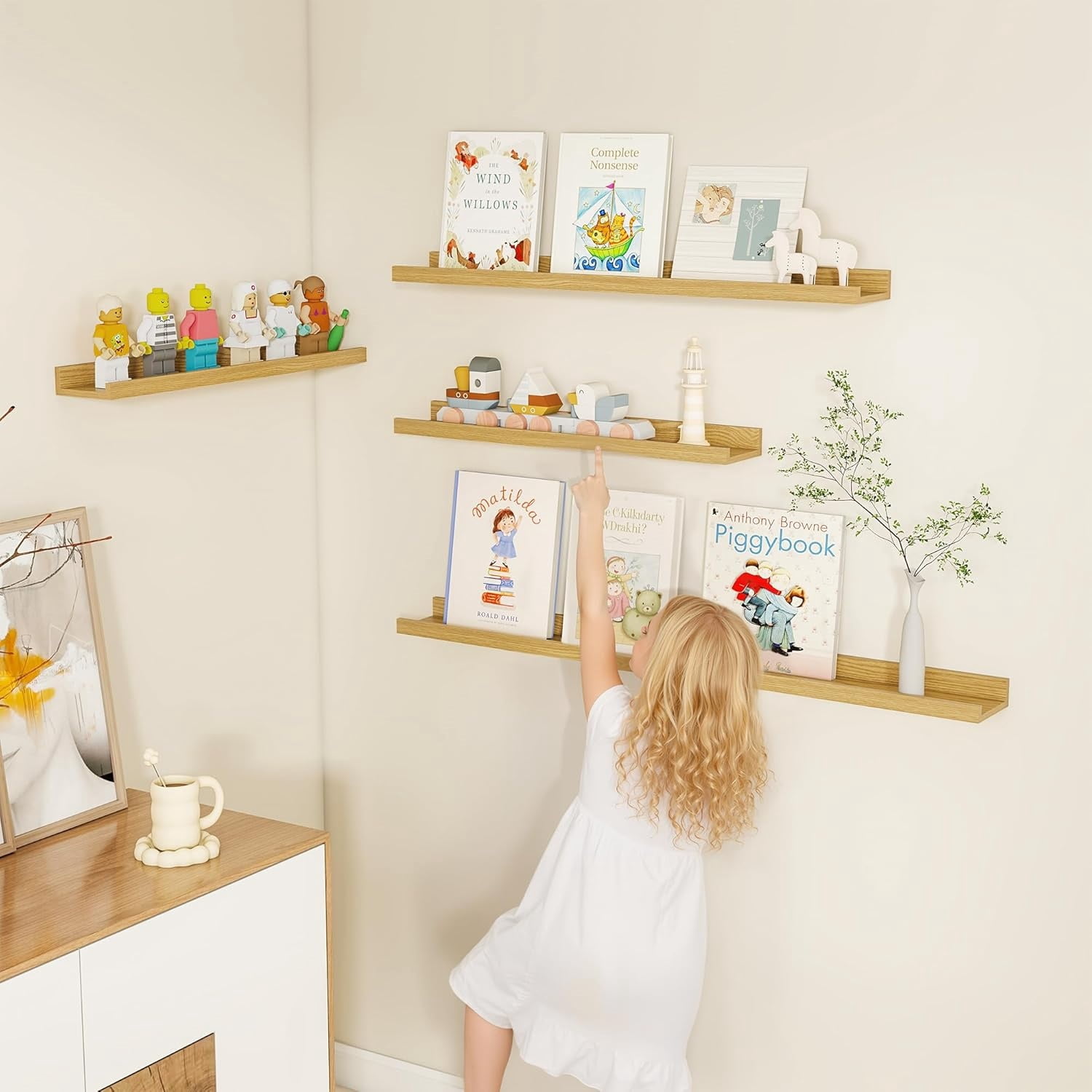 Picture Ledge Shelf, Floating Shelves Set of 4, 40 Inch Picture Shelves ...