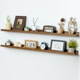 Picture Ledge Wall Shelves 48 inch Width Set of 2, Solid Pine Wood ...