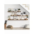 Picture Ledge Wall Shelves Set Of 3，24" Solid Pine Rustic Floating ...