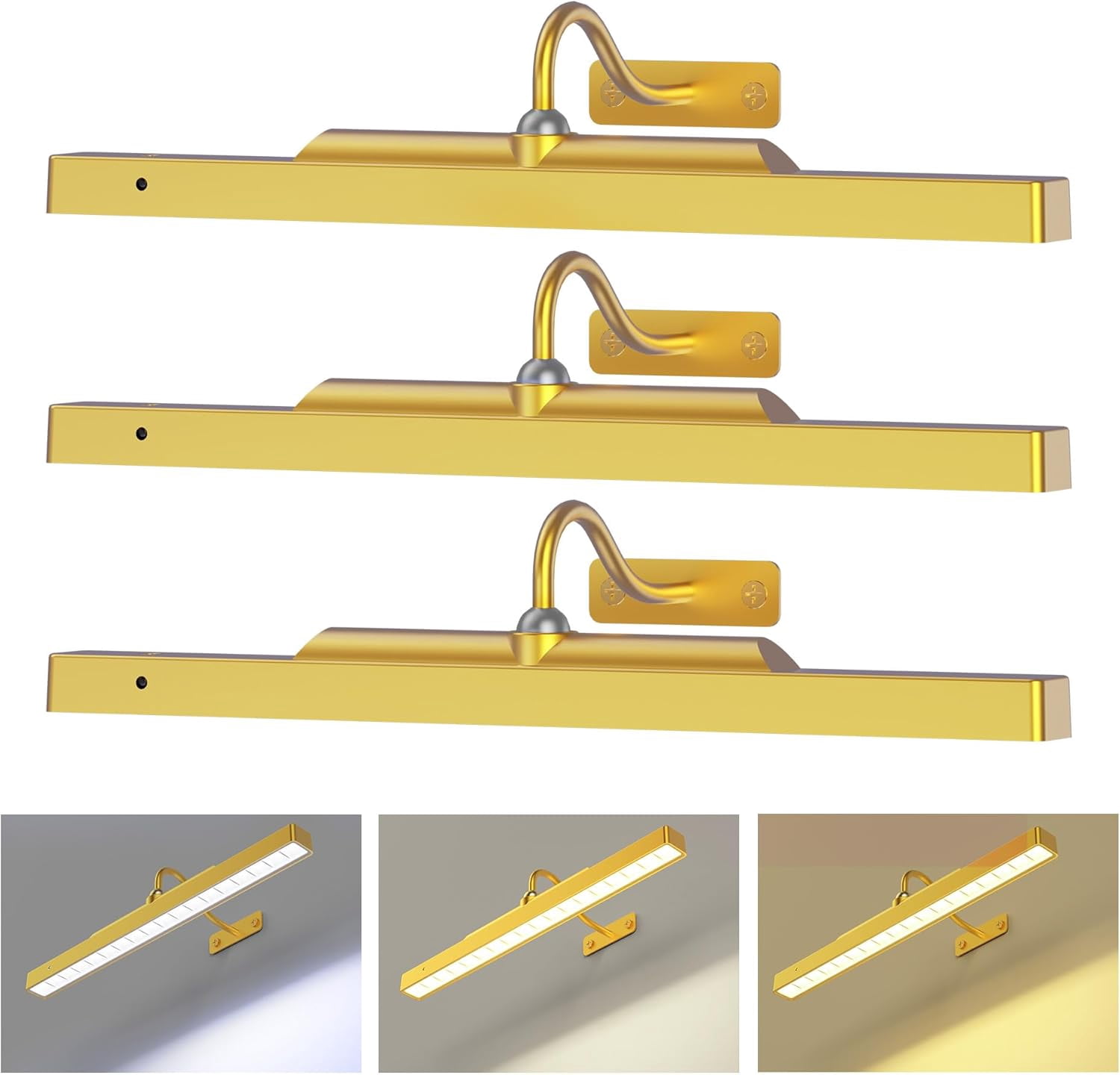 Picture Light - 16in Picture Lights for Wall, 5000mAh Wireless ...