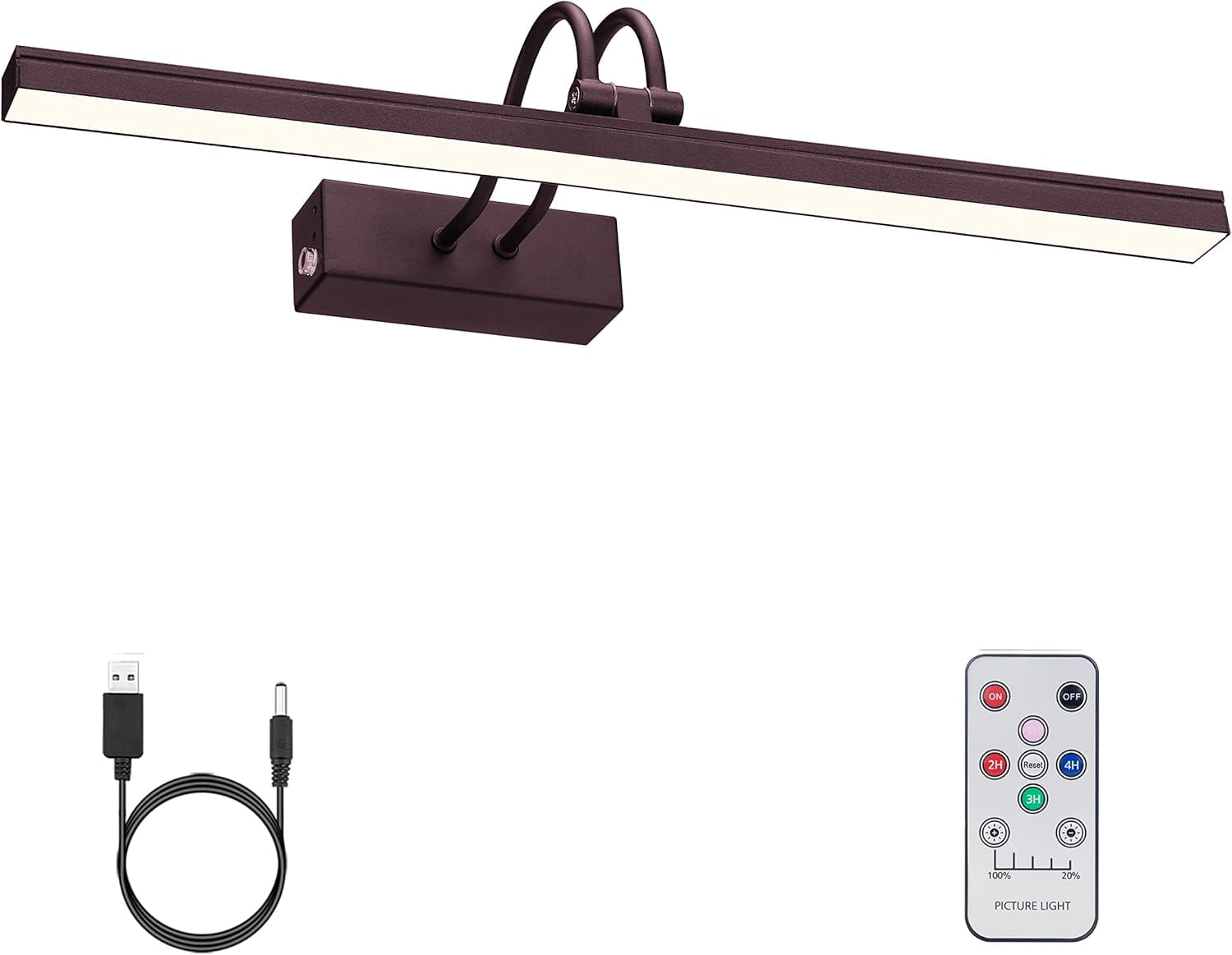 Picture Light , Rechargeable Operated Painting Light with Remote ...