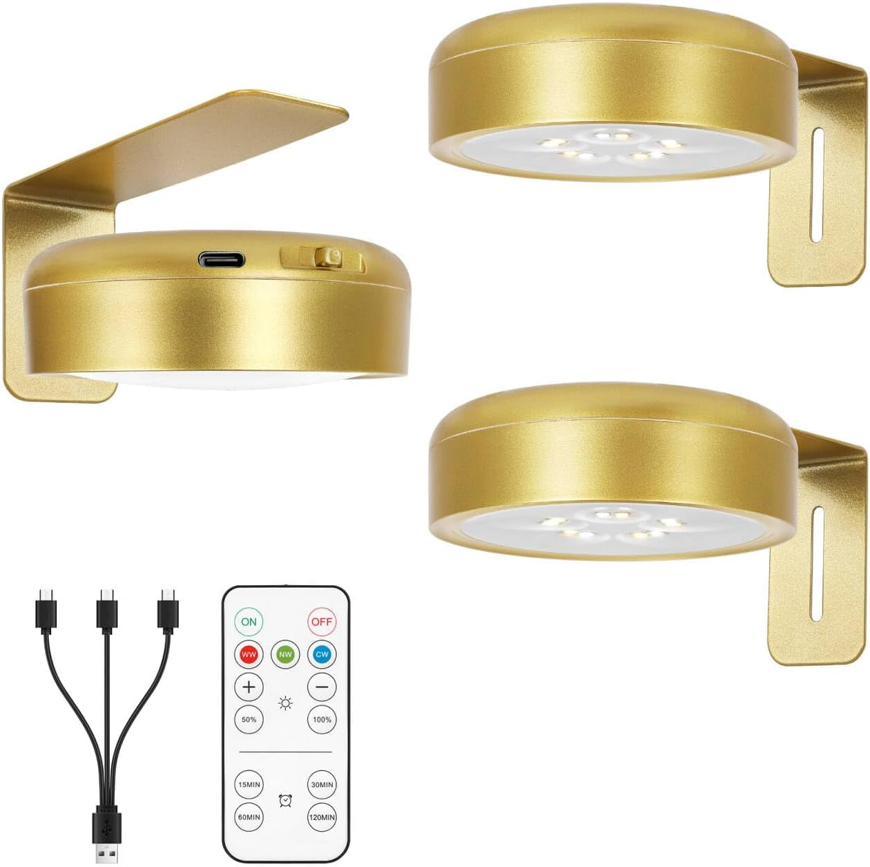 Picture Light for Wall with 2500mAh , Painting Art Display Lighting for ...