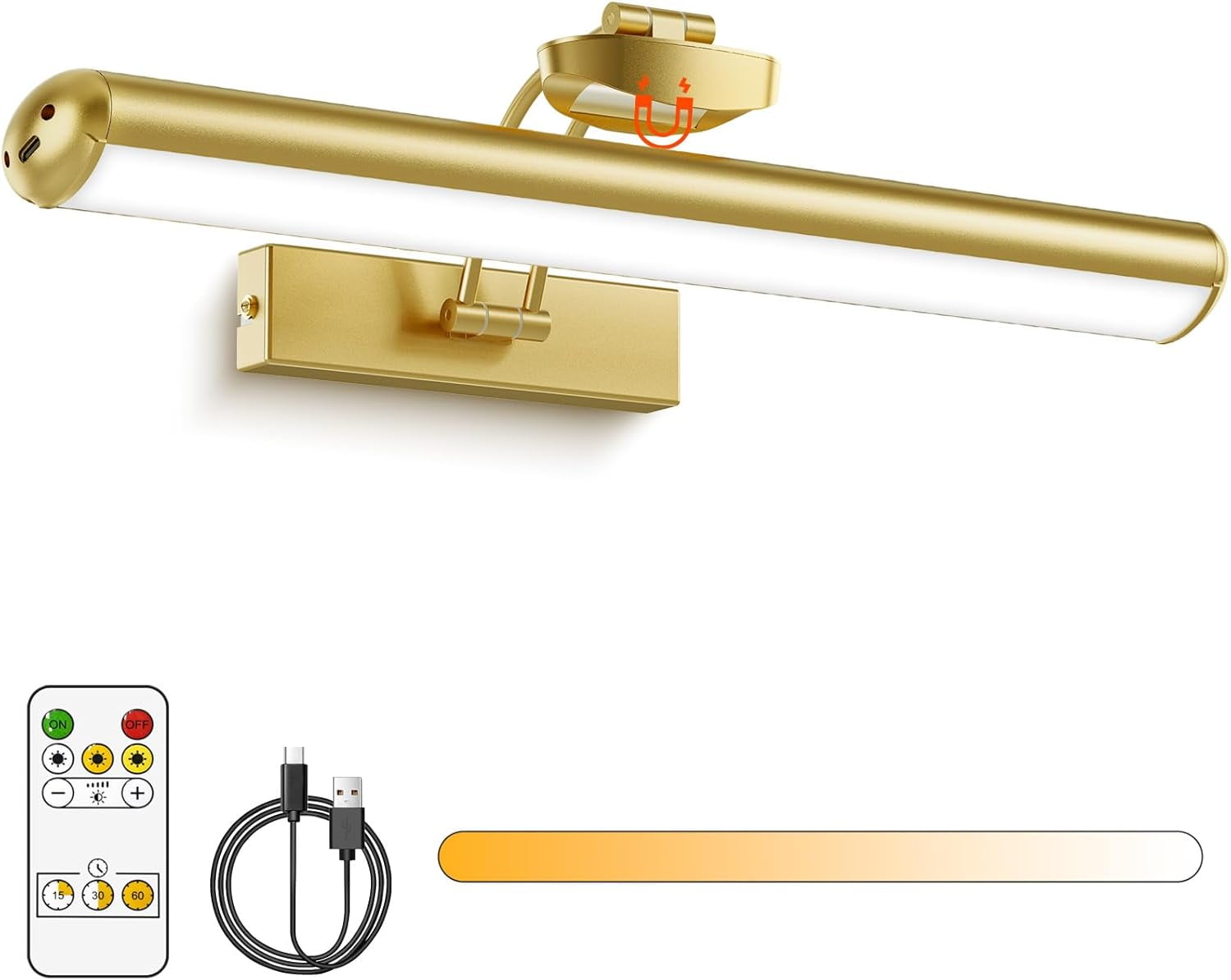Picture Light for Wall with Remote, Operated Wall Lights with 3 Colors ...