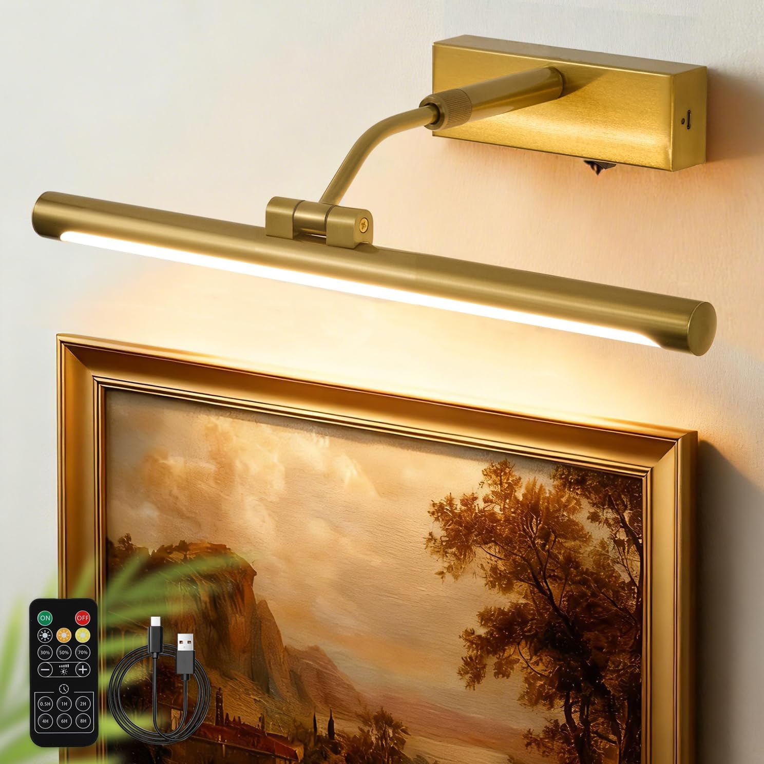 Picture Lights for Wall Operated,16 Inch Art Lights for Pictures,3CCT ...