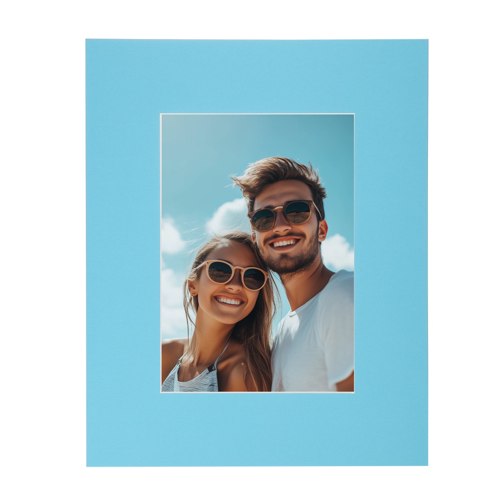 Picture Mats, 8x10 Mat Board Center Frame Mattes with Backing, Sky Blue ...