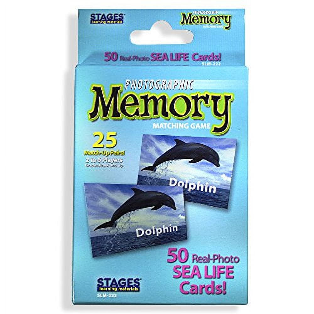 Picture Memory Sea Life Card Real Photo Concentration Memory Game ...