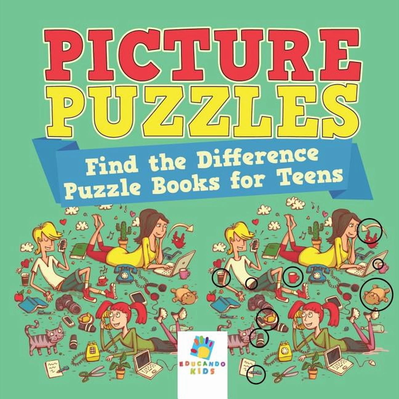 Picture Puzzles Find the Difference Puzzle Books for Teens, (Paperback ...