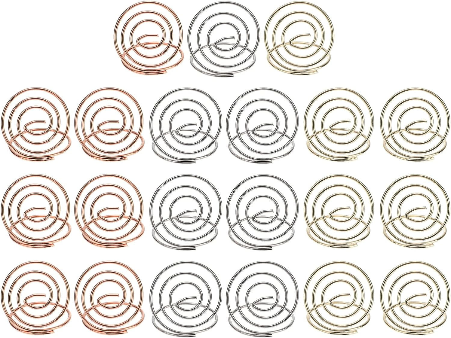 Picture Stand Metal Brackets Mini Place Holders 21pcs Iron Swirl Wire ...