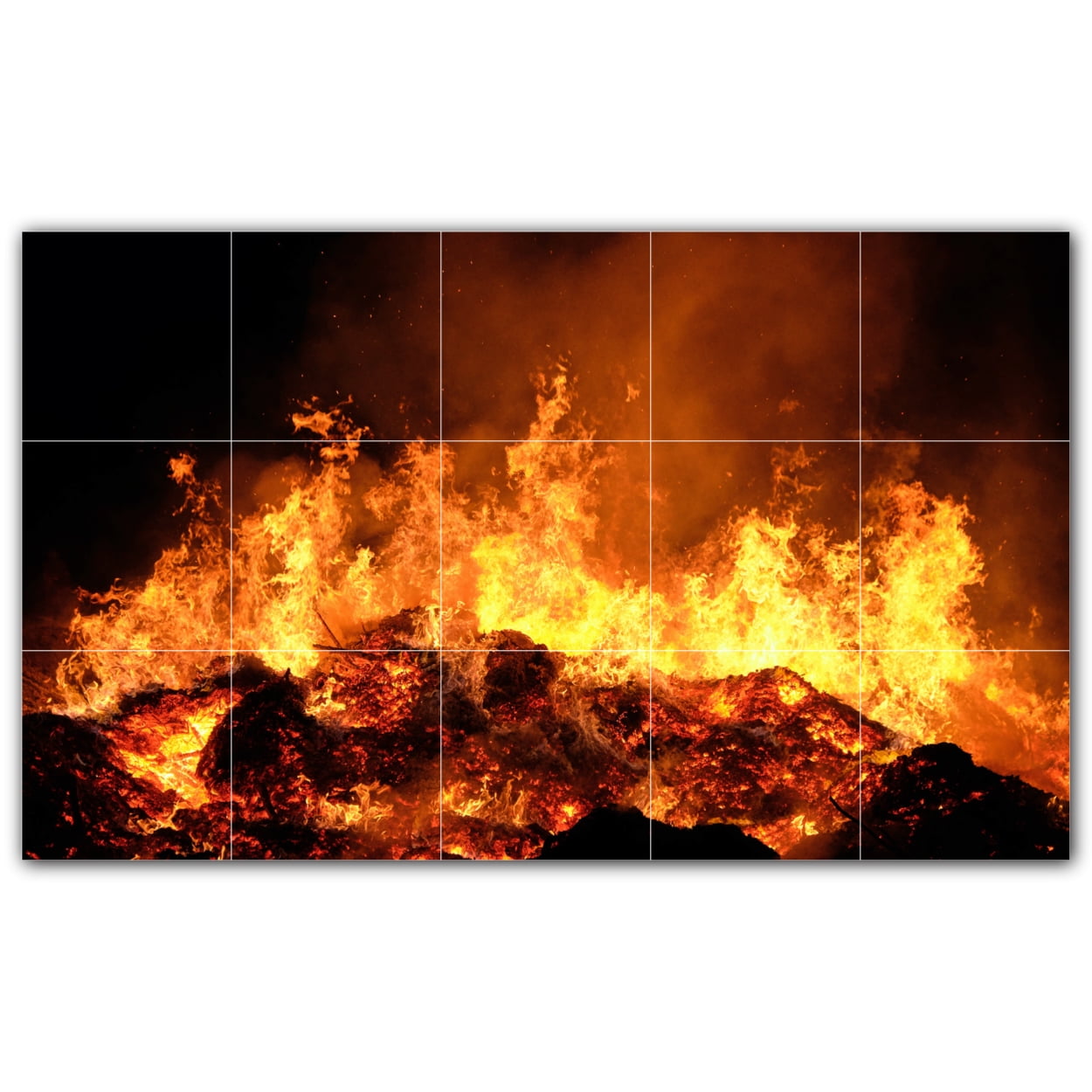 Picture-Tiles.com: Fire Ceramic Tile Wall Mural WAL500610-53S. 21.25"W ...