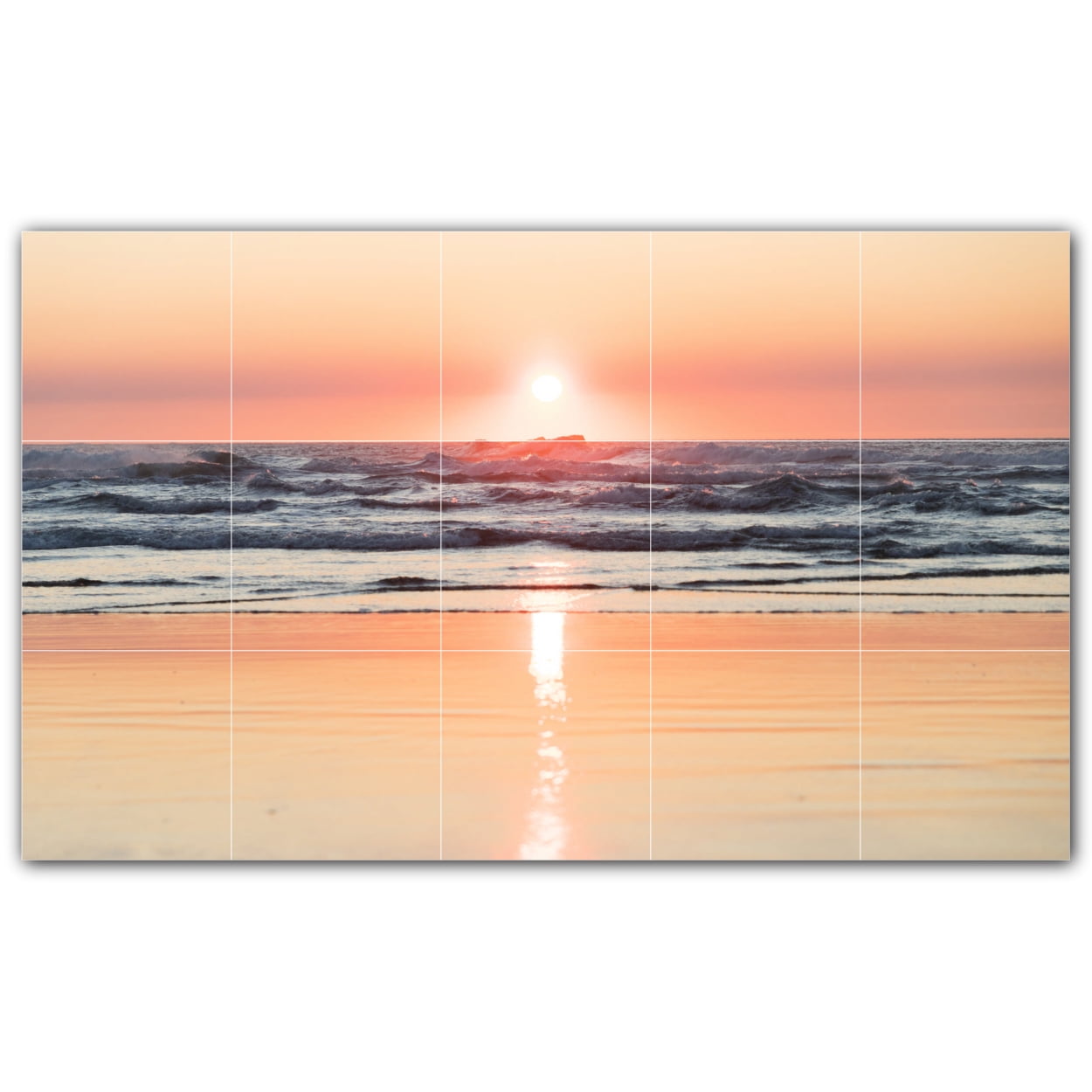 Picture-Tiles.com: Sunset Ceramic Tile Wall Mural WAL501001-53XL. 60"W ...