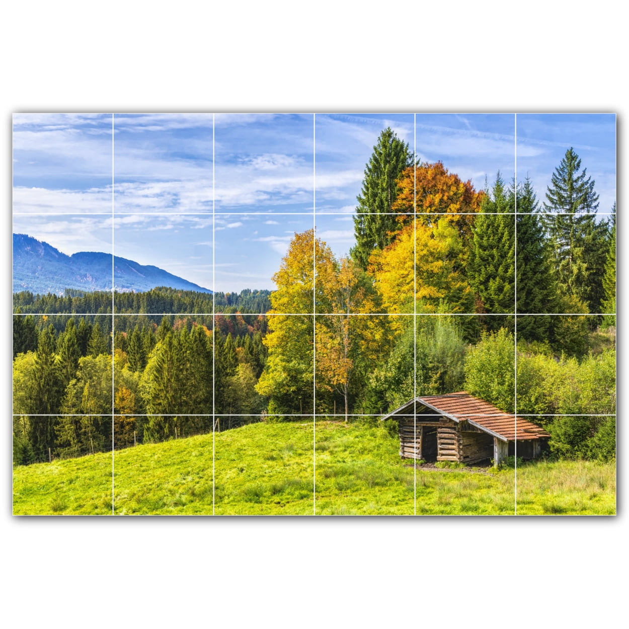 Picture-Tiles.com: Trees Ceramic Tile Wall Mural WAL501029-64M. 36"W x ...