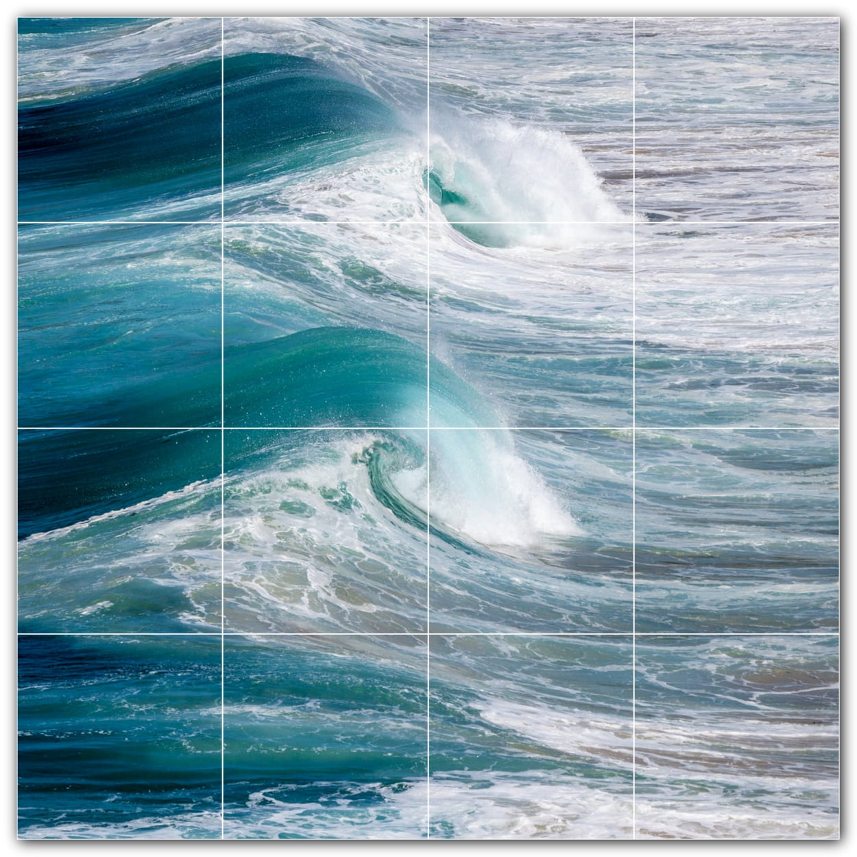 Picture-Tiles.com: Waves Ceramic Tile Wall Mural WAL501177-44M. 24"W x ...