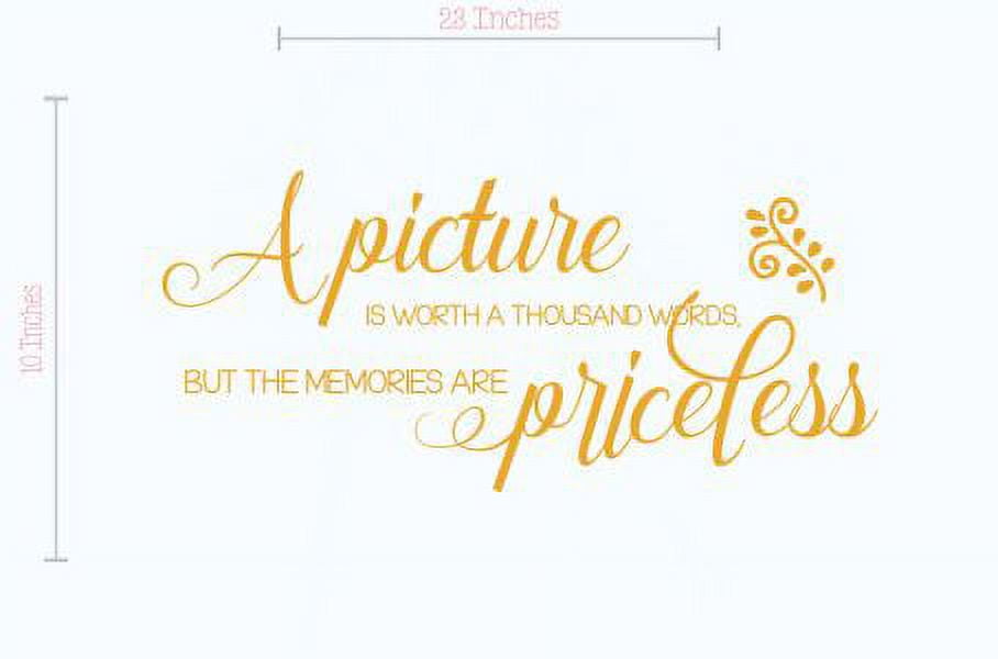 Picture is Worth Thousand Words, Memories Priceless Family Wall Decals ...