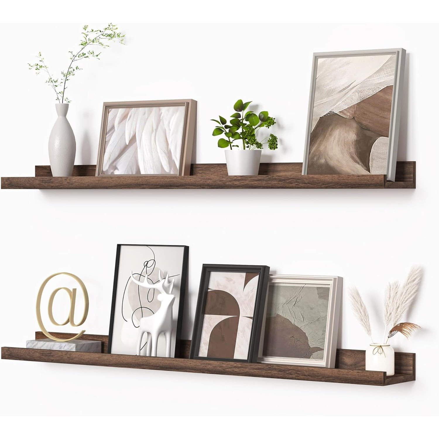 Picture rack, floating rack, a set of 2-36 inch picture racks, used for ...