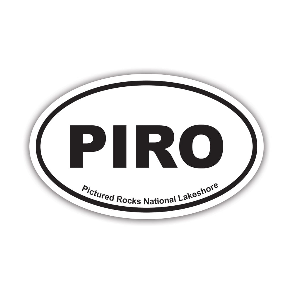 Pictured Rocks National Lakeshore PIRO Oval Sticker Decal - Self ...
