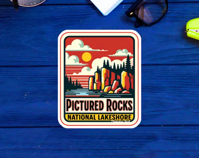 Pictured Rocks National Lakeshore Sticker Indoor Outdoor Mi Alger Phone ...