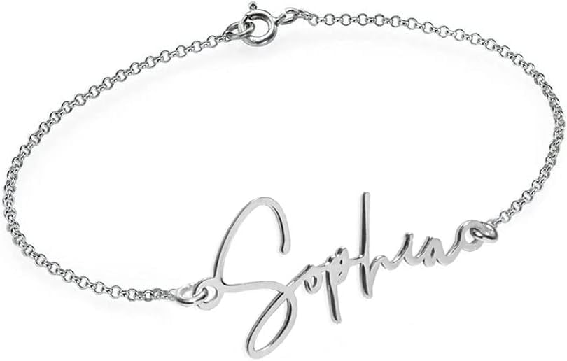 PicturesOnGold Custom Name Anklets for Women in Sterling Silver ...
