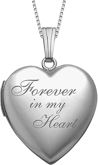 PicturesOnGold Forever In My Heart Locket Necklace for Women That Hold ...