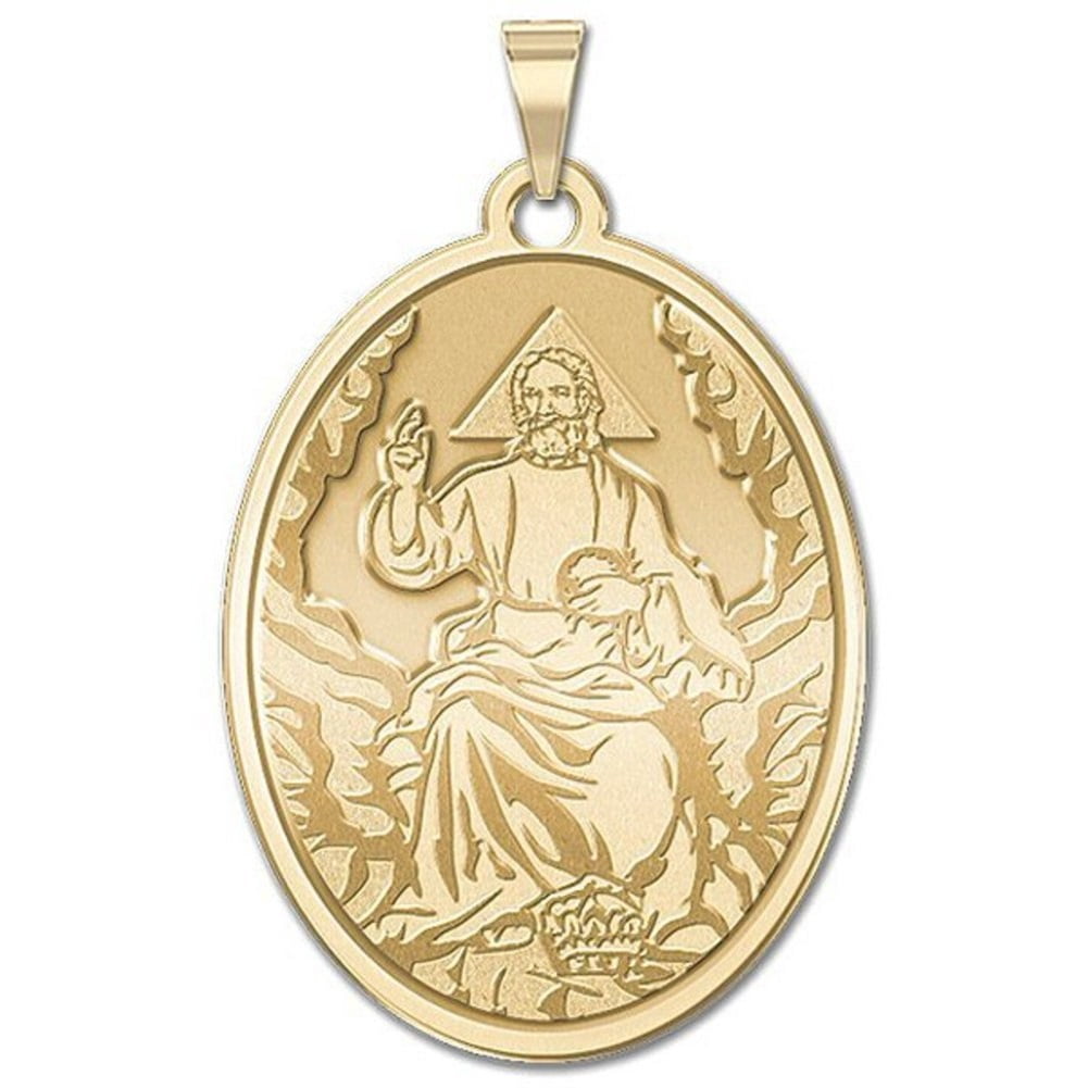 PicturesOnGold.com God The Father Oval Medal - 1/2 X 2/3 inch Size of ...