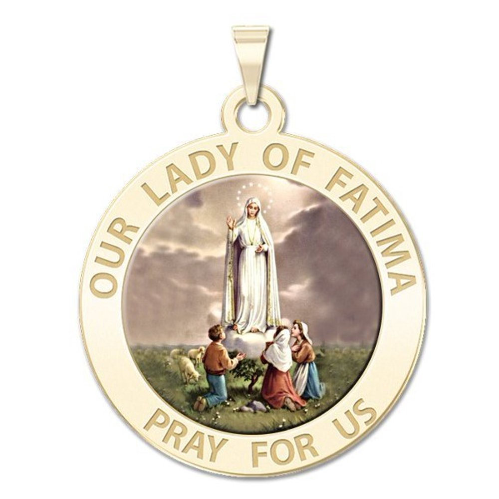 PicturesOnGold.com Our Lady of Fatima Religious Medal Color- 2/3″ Size ...