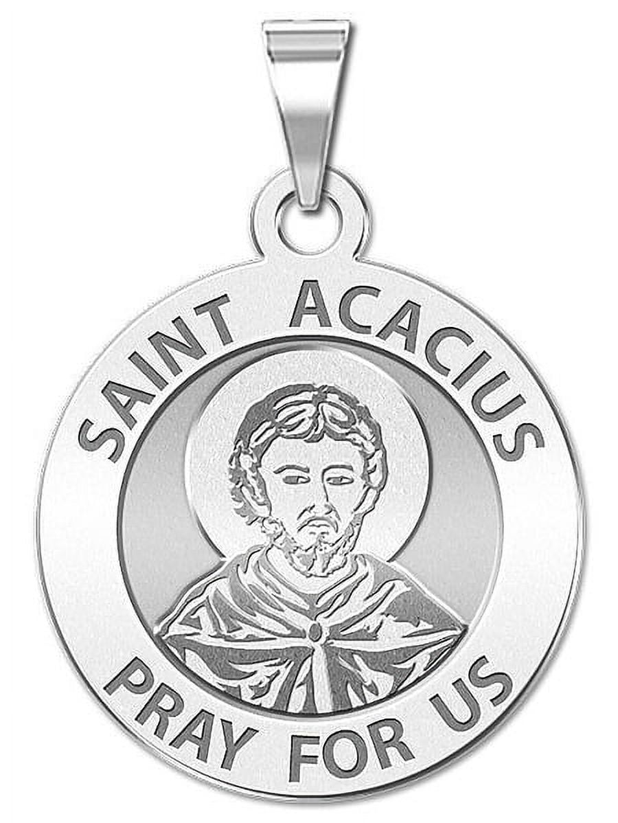 PicturesOnGold.com Saint Acacius Round Religious Medal - - 2/3 inch ...