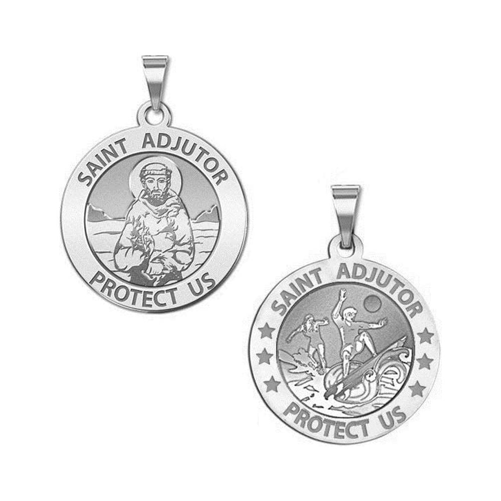 PicturesOnGold.com Saint Adjutor Doubles Sided Surfing Religious Medal ...