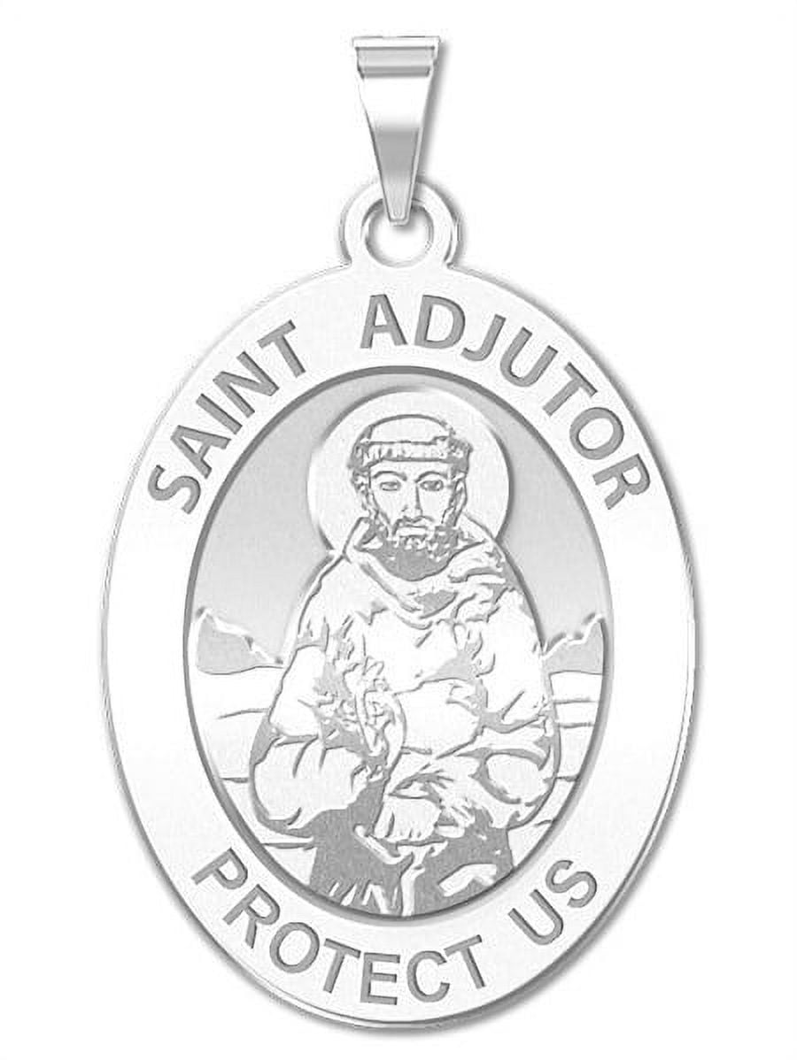 PicturesOnGold.com Saint Adjutor Religious Medal - - 1/2 X 2/3 Inch ...