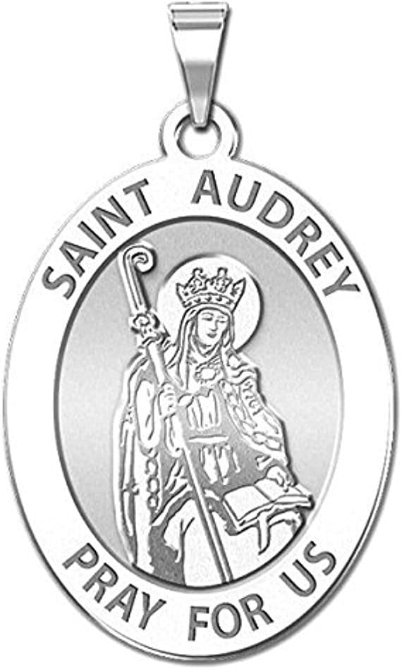 PicturesOnGold.com Saint Audrey Religious Medal - 1/2 X 2/3 Inch Size ...