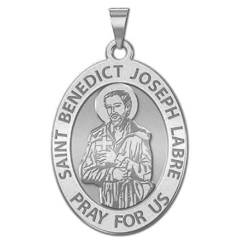 PicturesOnGold.com Saint Benedict Joseph Labre Oval Religious Medal ...