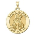 PicturesOnGold.com 14K Gold Saint Blaise Medal Charm - Female Pendant ...