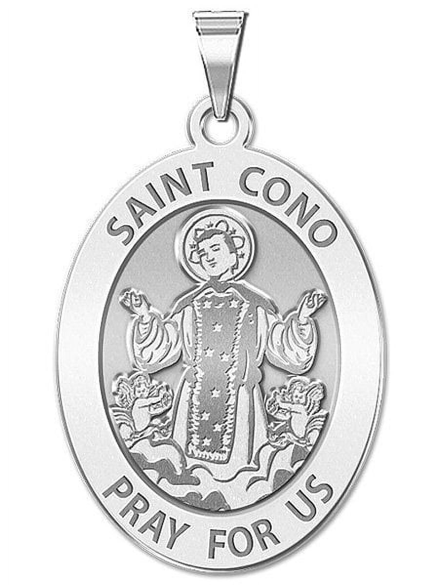 PicturesOnGold.com Saint Cono Oval Religious Medal - 1/2 X 2/3 Inch ...