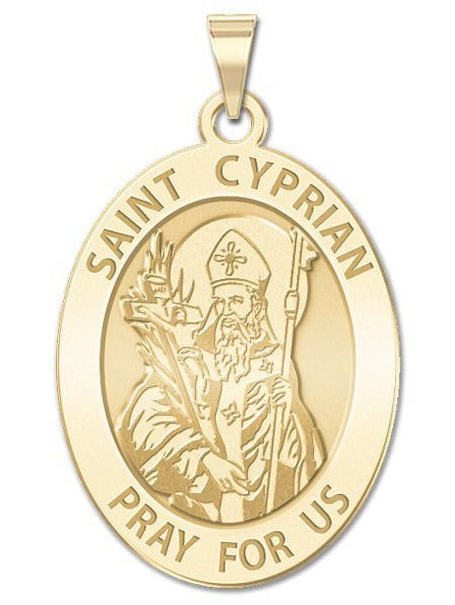 PicturesOnGold.com Saint Cyprian Oval Religious Medal Female Adult - 1/ ...